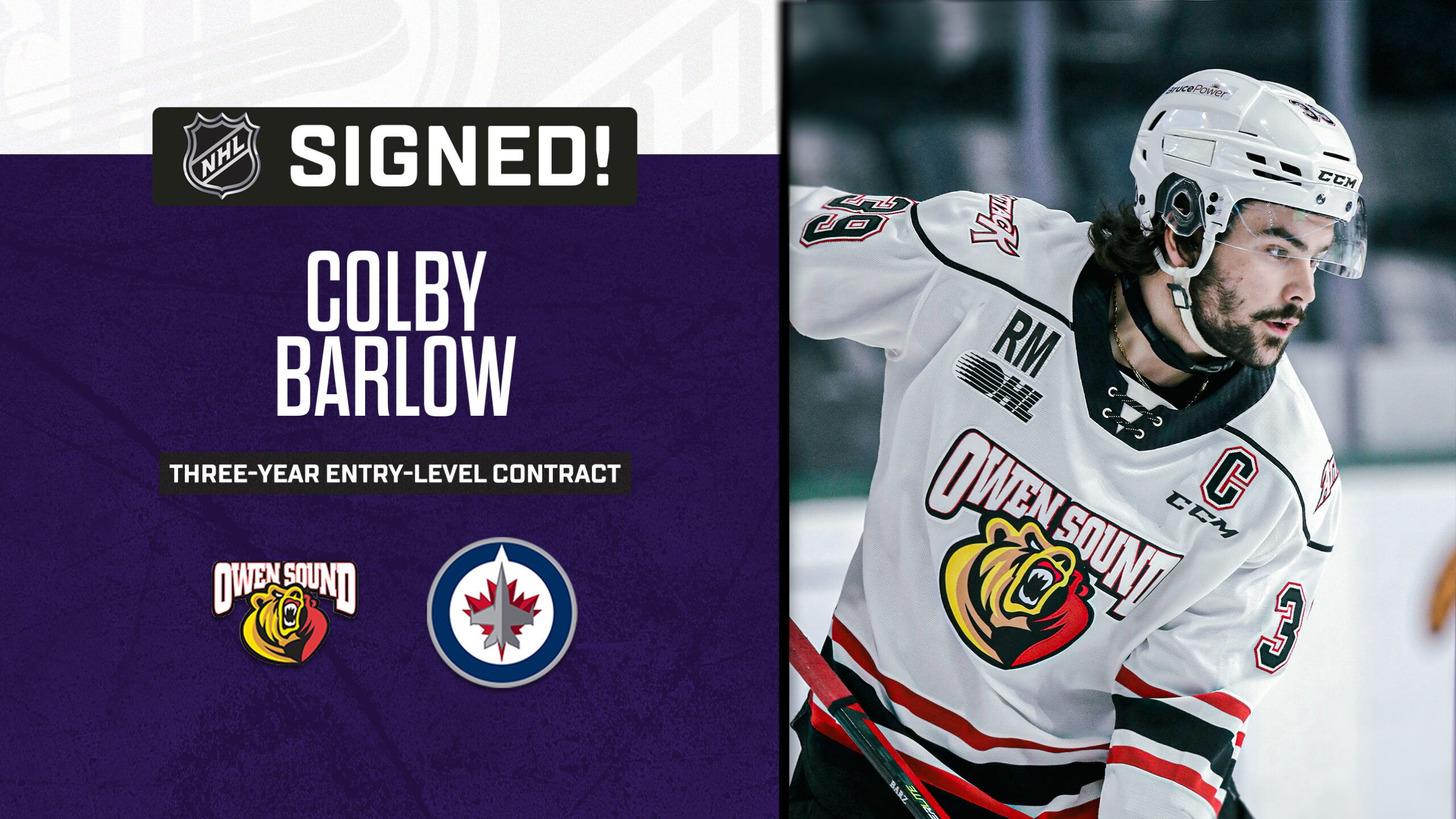 Barlow agrees to entry-level contract with Jets - Canadian Hockey League