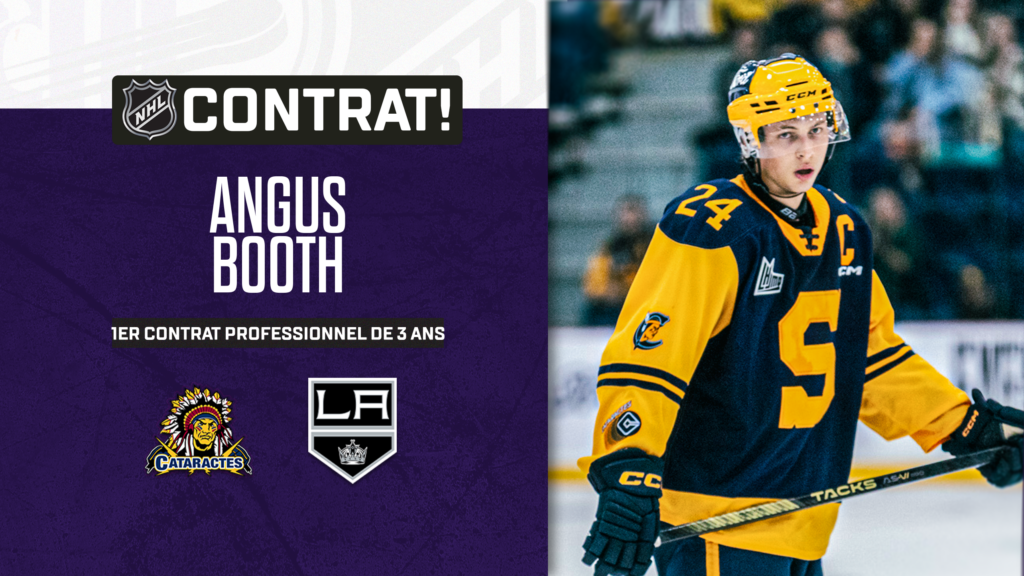 Premier contrat professionnel pour Angus Booth avec les Kings | Canadian Hockey League