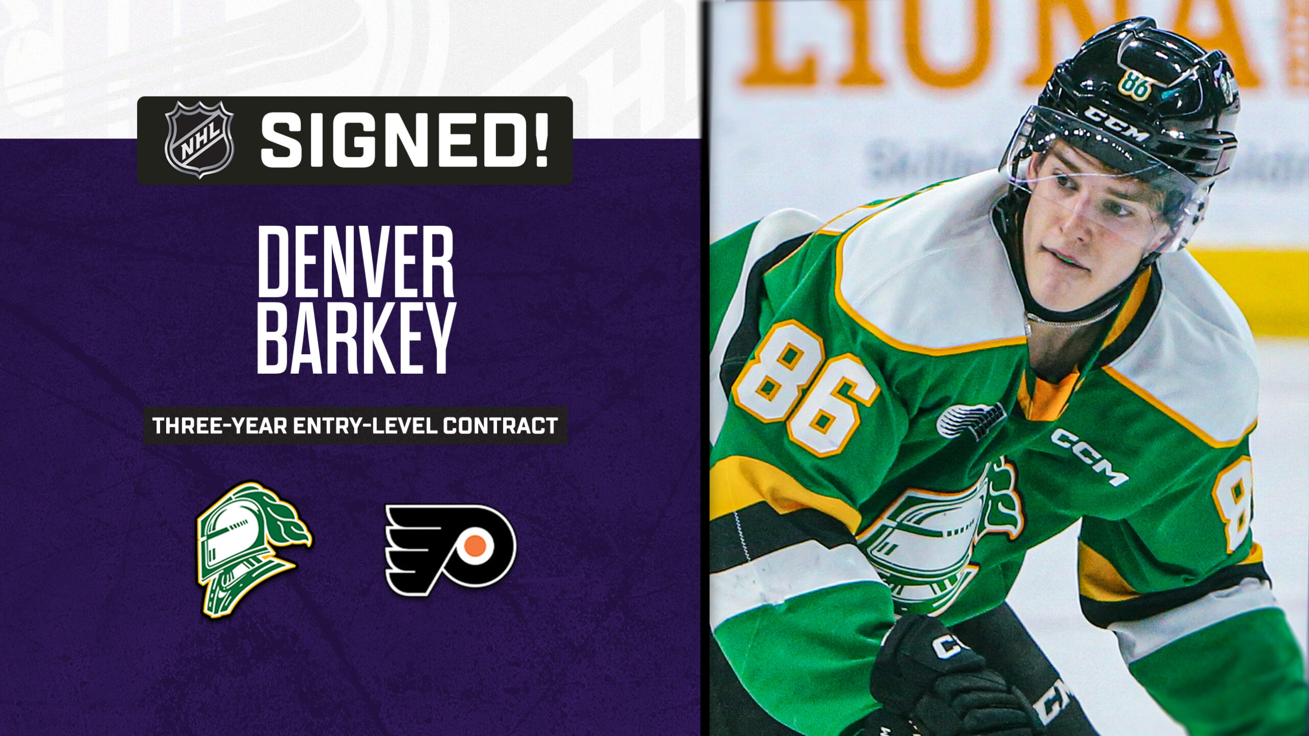 Barkey signs ELC with Flyers | Canadian Hockey League