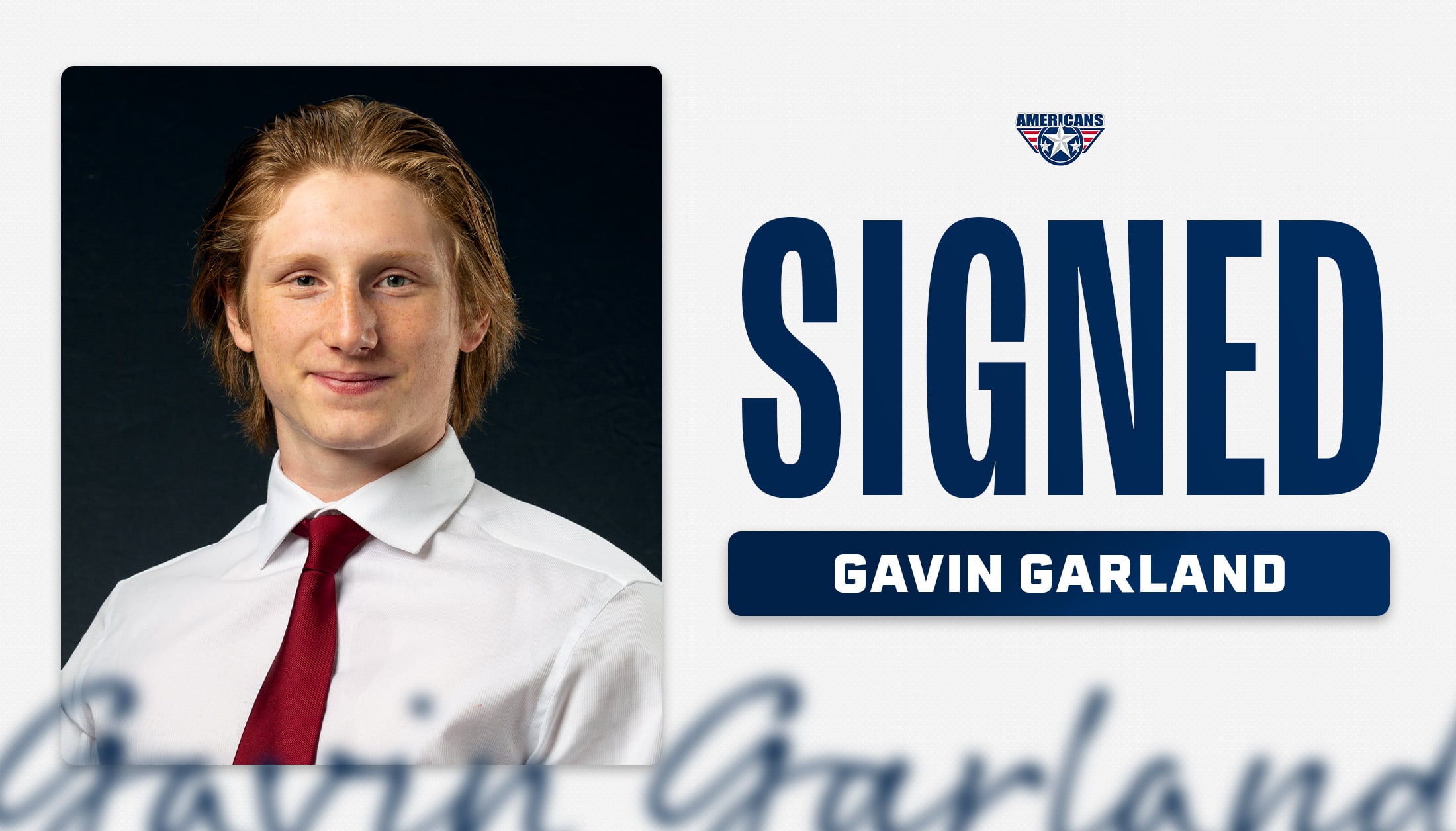 Americans sign Gavin Garland to Scholarship and Development Agreement ...