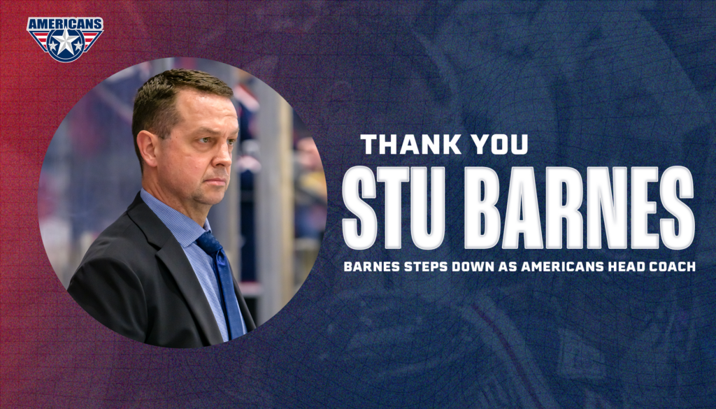 Stu Barnes steps down as Tri-City Americans head coach - Tri-City Americans