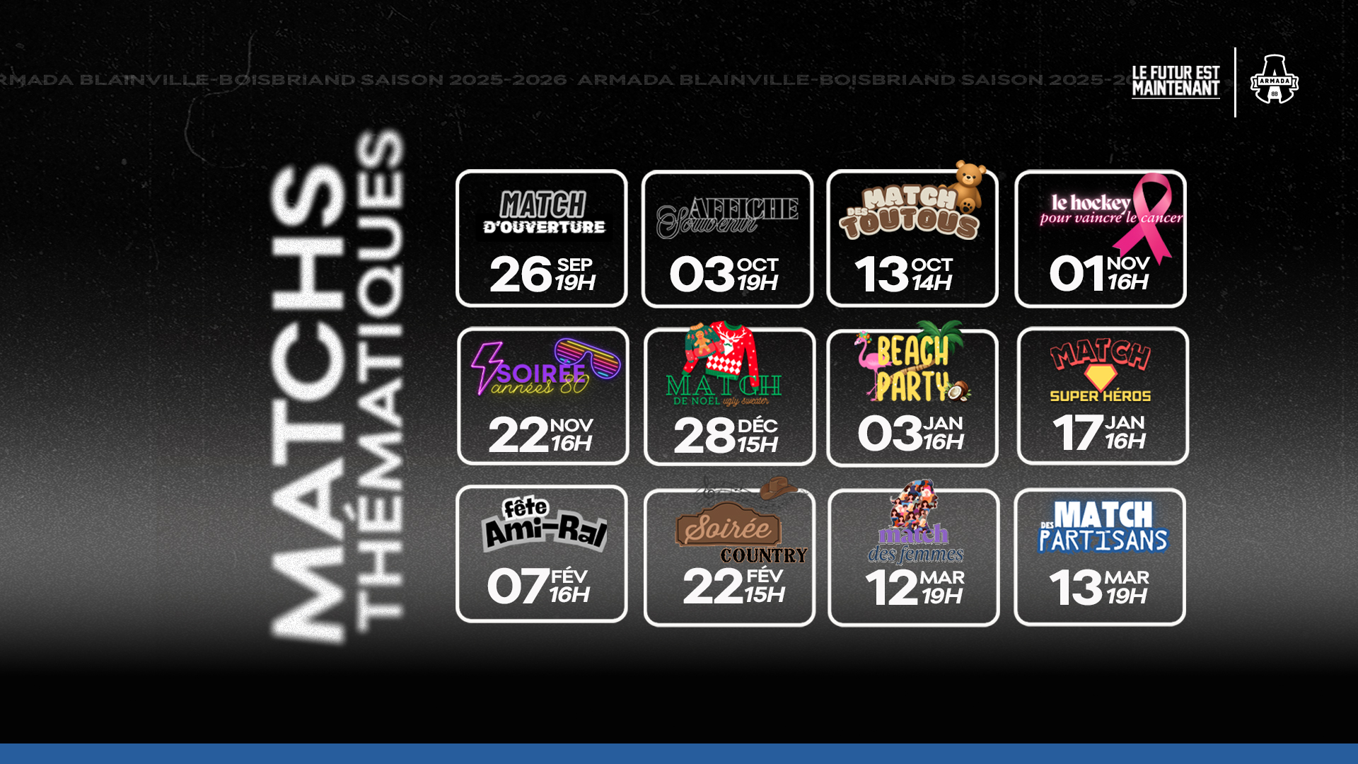 L'Armada dévoile ses matchs thématiques pour la saison 2025-26 - Armada BLB