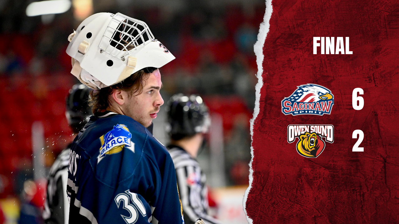 Attack Suffer 6-2 Loss Against Saginaw Spirit - Owen Sound Attack