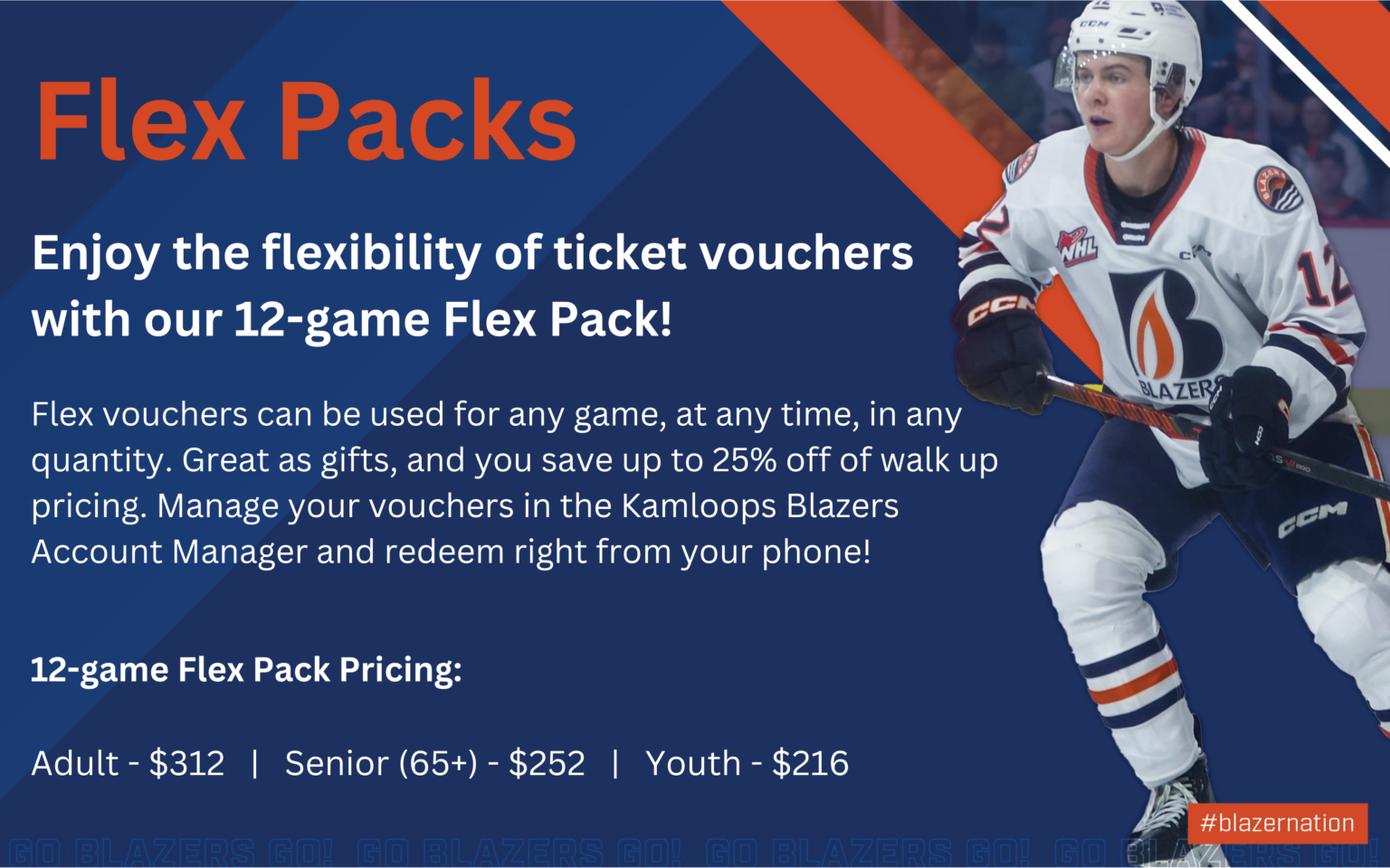 12-Game Flex Pack - Kamloops Blazers