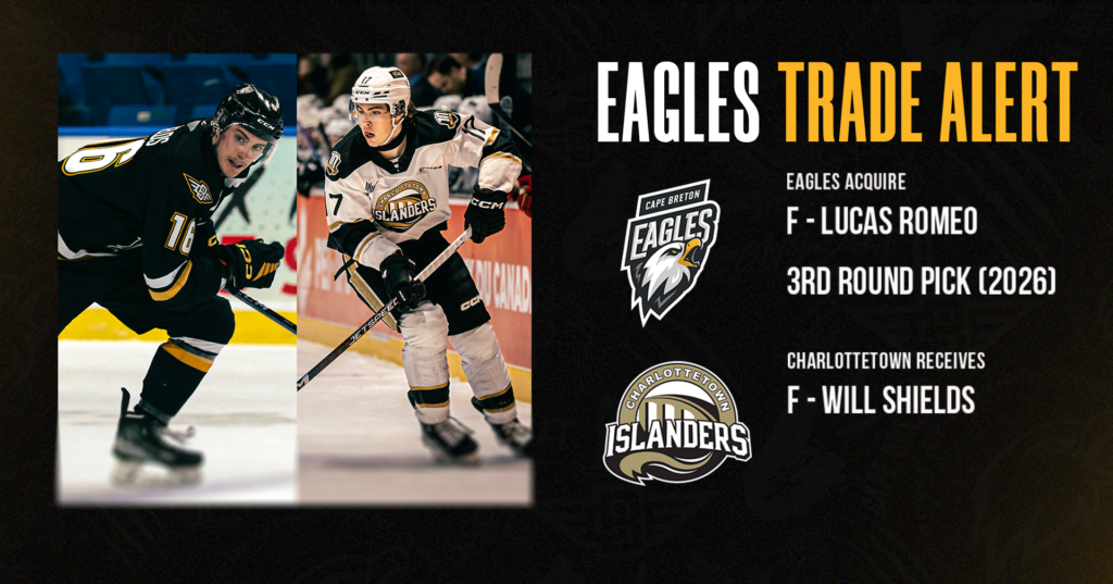 Eagles acquire Lucas Romeo from Charlottetown - Cape Breton Eagles