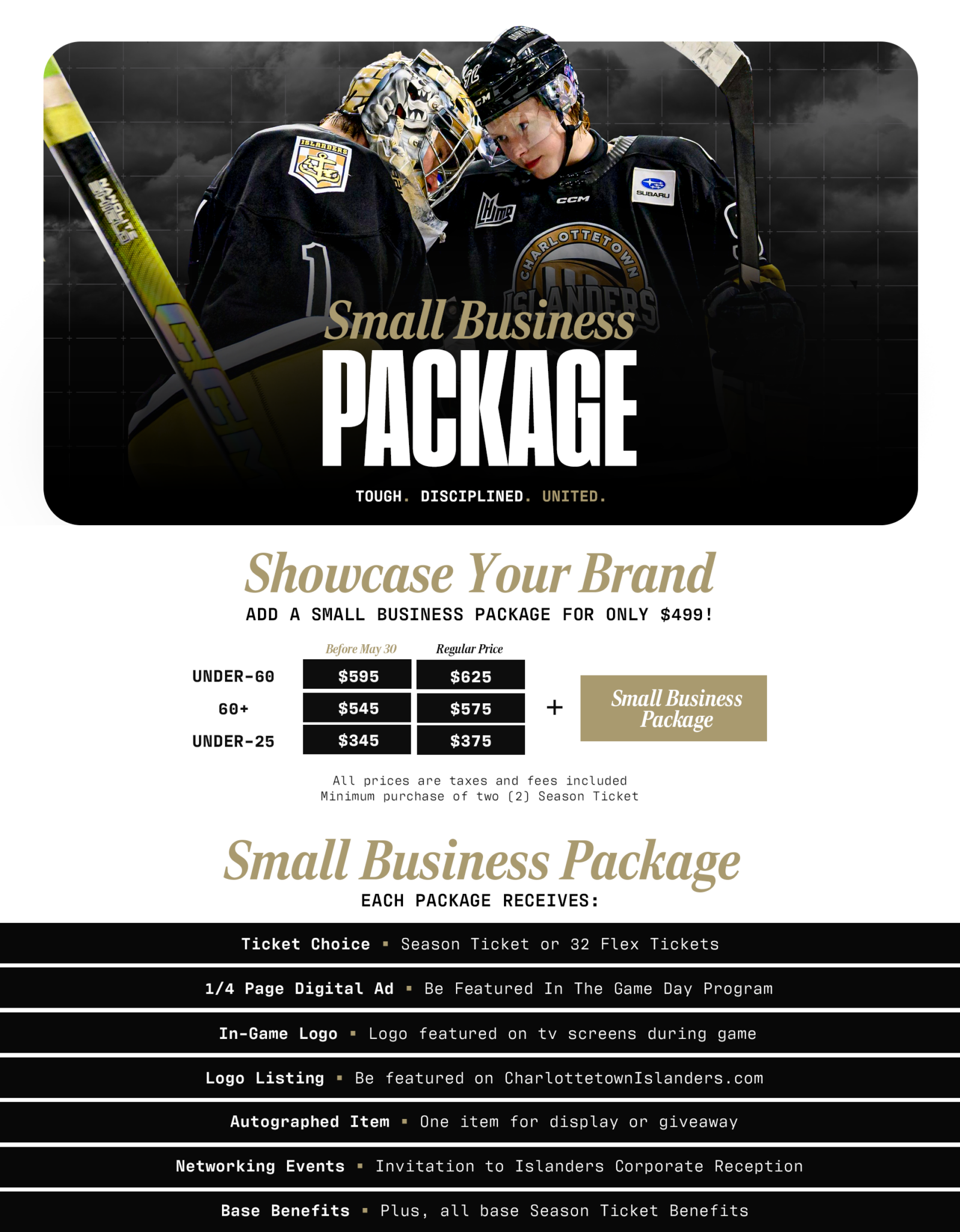 Small Business Package - Charlottetown Islanders