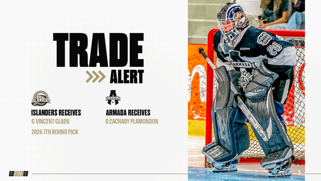 Islanders Acquire Goaltender Vincent Gladu from Armada - Charlottetown ...