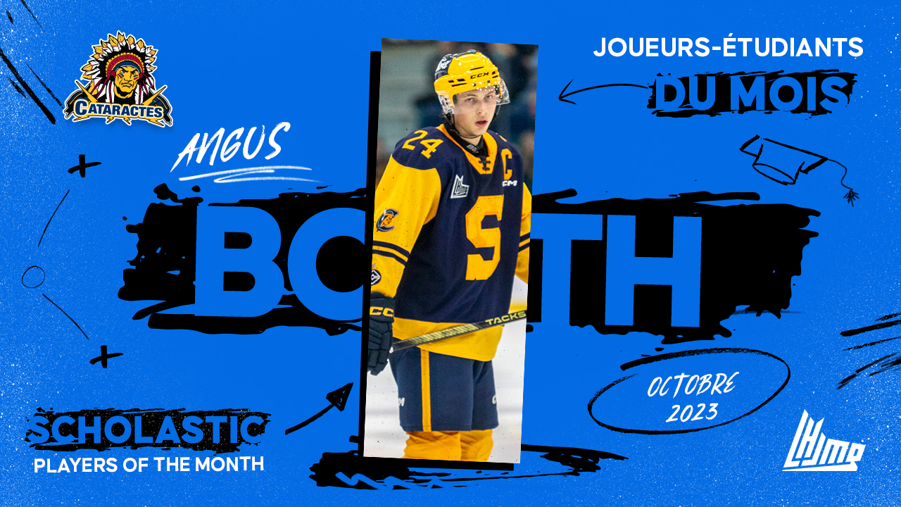 Joueurs-Étudiants du Mois | Profil Angus Booth - LHJMQ