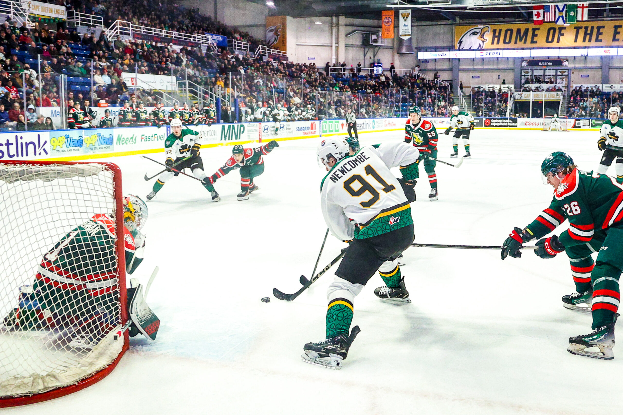 Newcombe et Henneberry s'amusent! Mooseheads 3 Eagles 6 - LHJMQ