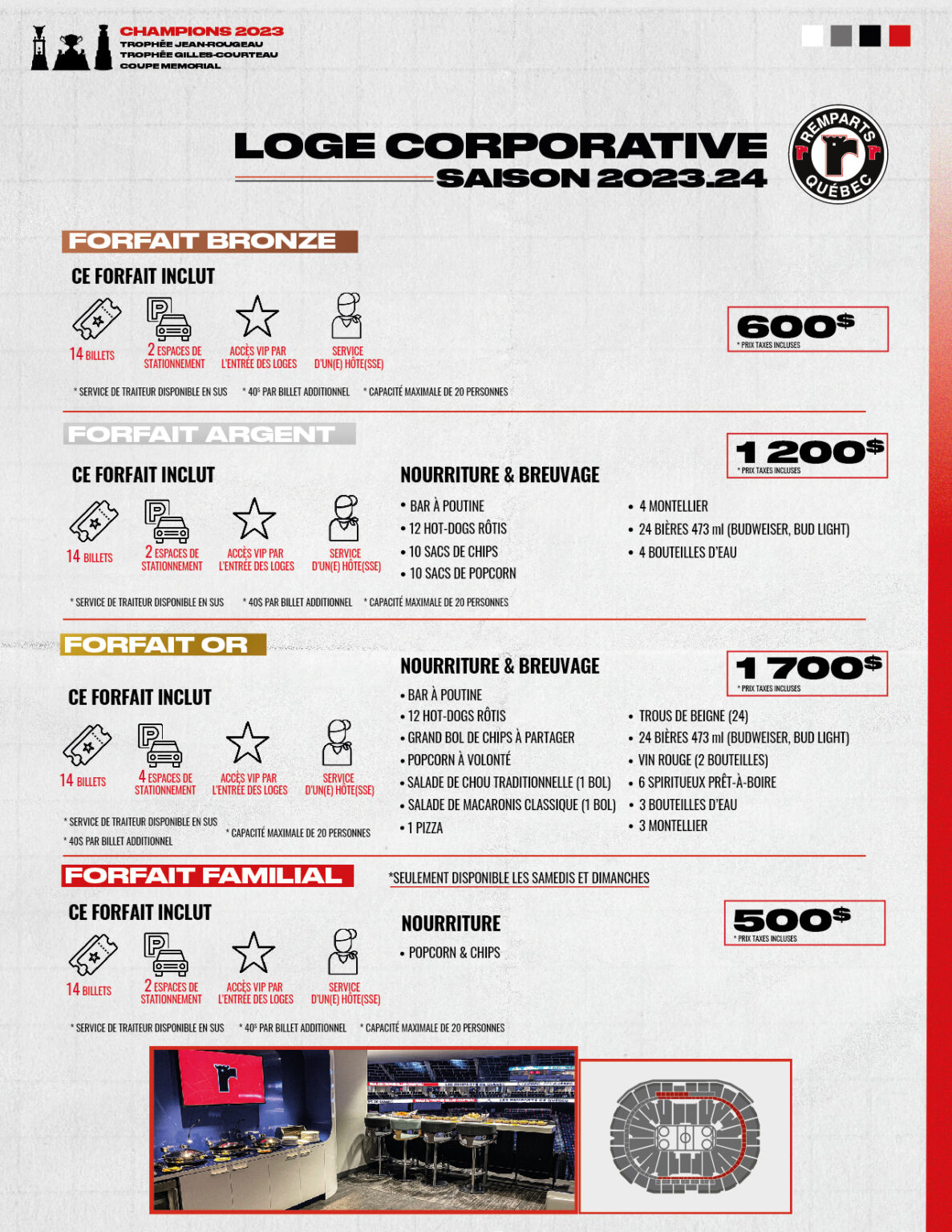 LOGE CORPORATIVE - Remparts de Quebec