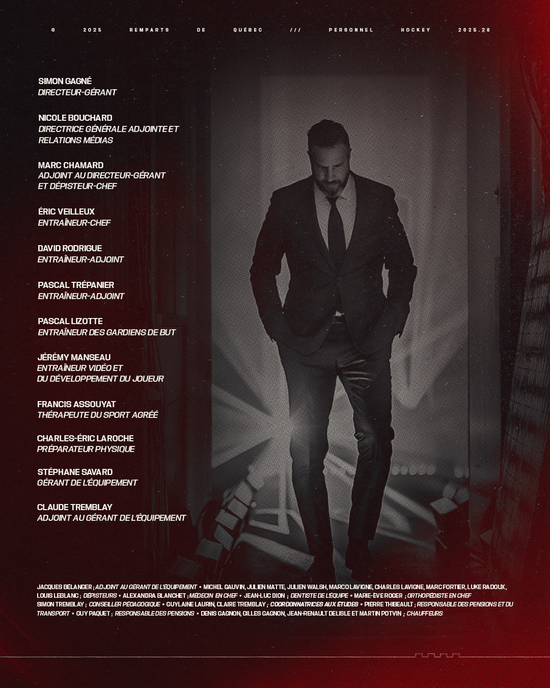 DES CHANGEMENTS APPORTÉS AU PERSONNEL HOCKEY DES REMPARTS PASCAL ...