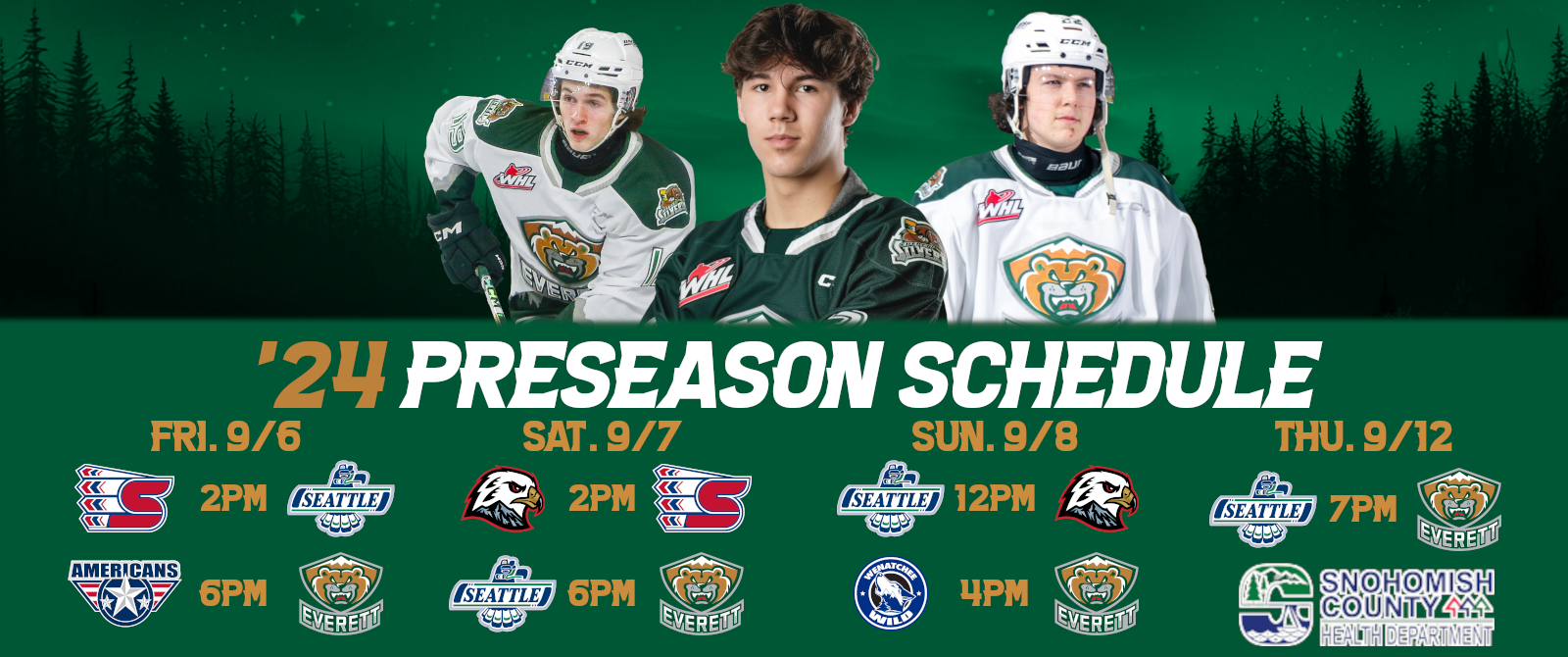 PRESEASON GAMES IN EVERETT - Everett Silvertips