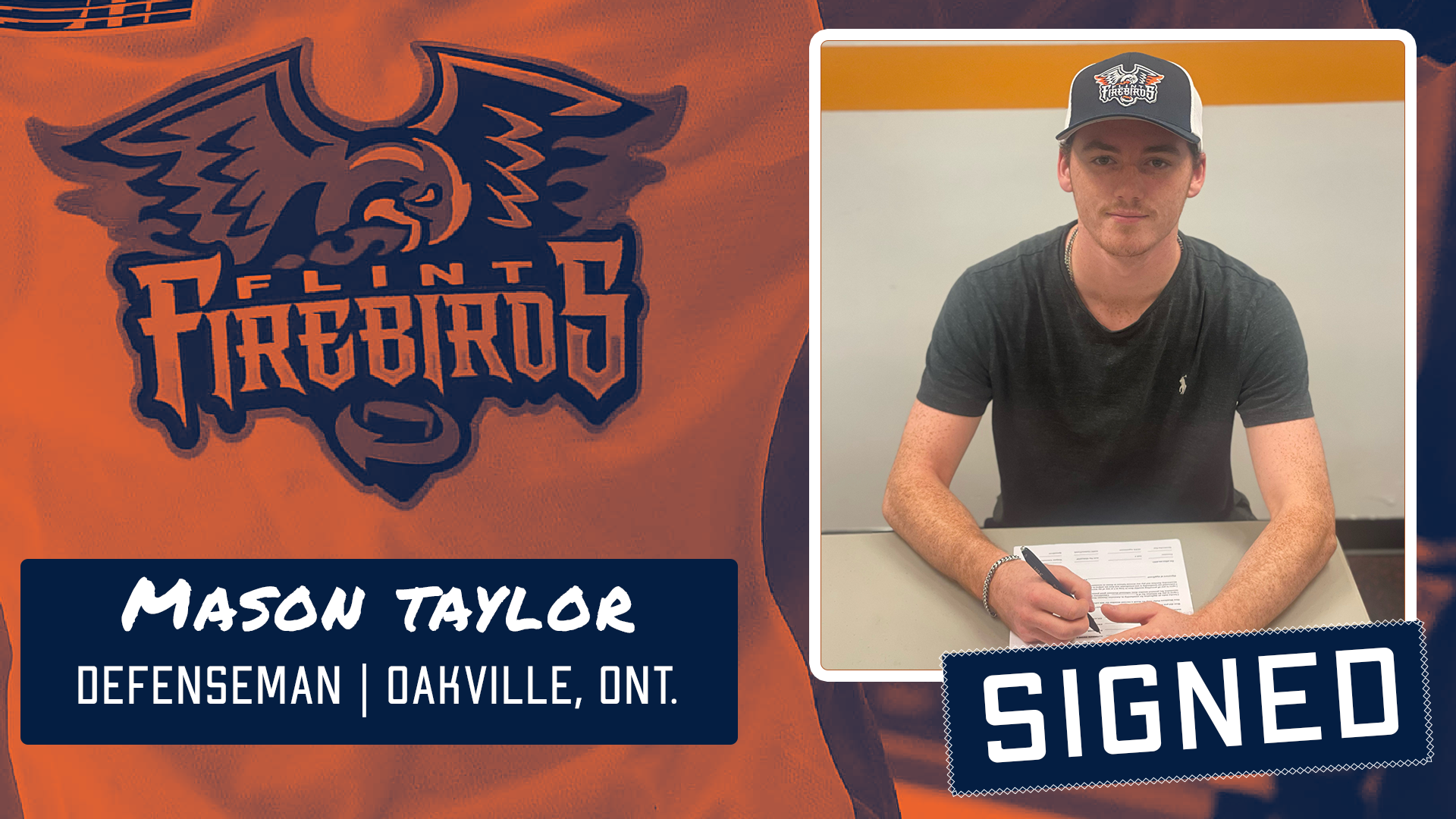 Defenseman Mason Taylor Commits to Flint - Flint Firebirds