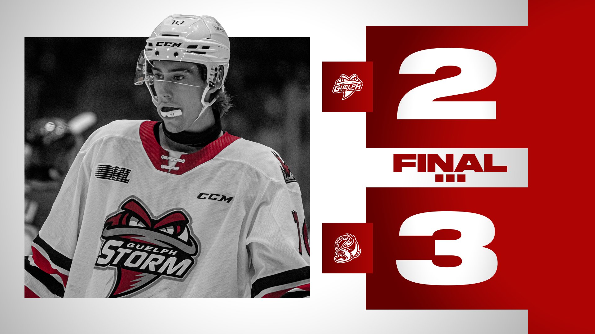 September 1/23 – GUE (2) - MISS (3) OT – Pre Season - Guelph Storm