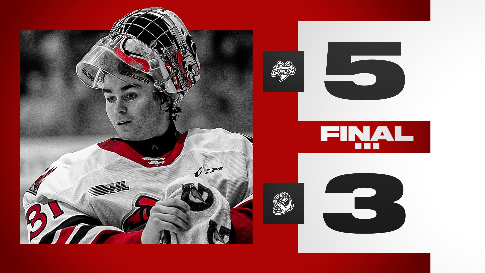 September 3/23 – GUE (5) – MISS (3) Pre Season - Guelph Storm