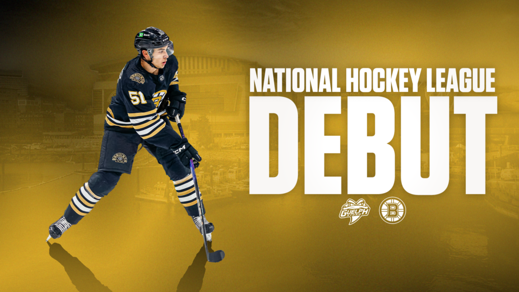 Poitras makes his NHL Debut with the Boston Bruins - Guelph Storm