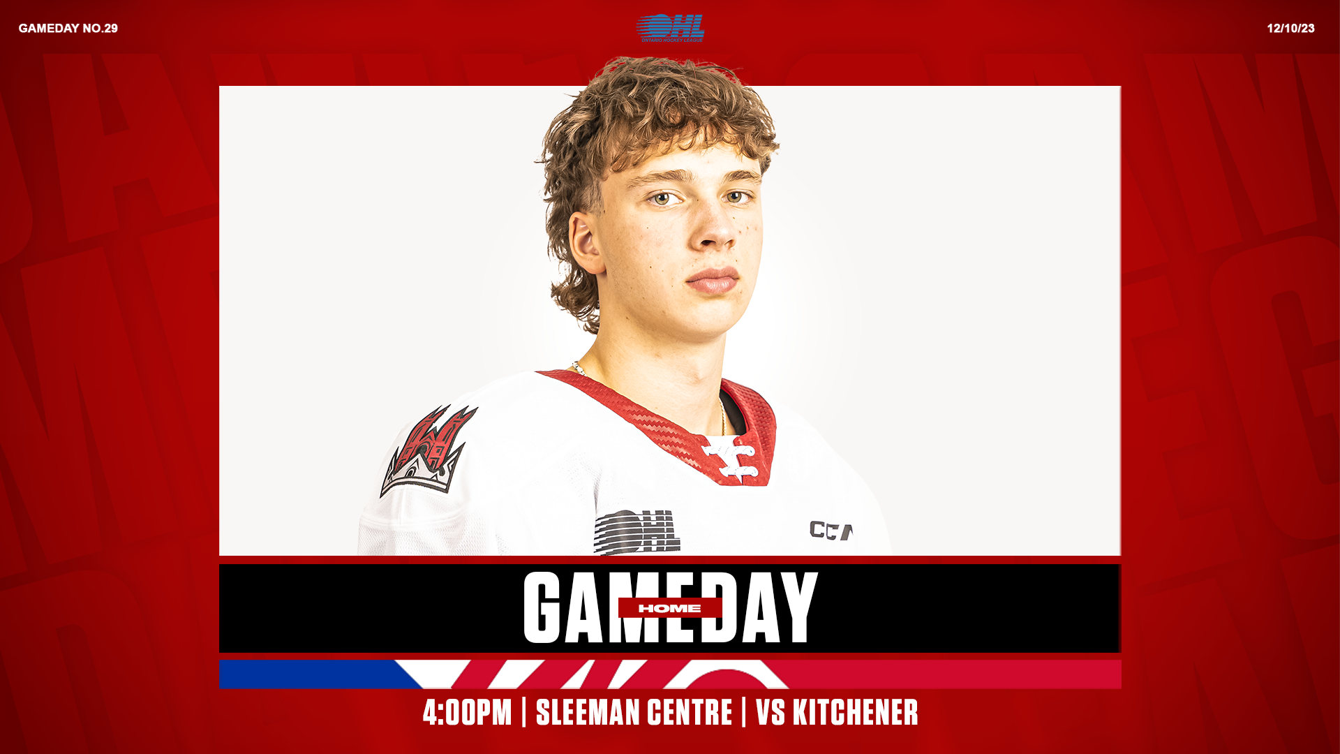 Game Day – December 10/23 – GUE vs. KIT - Guelph Storm