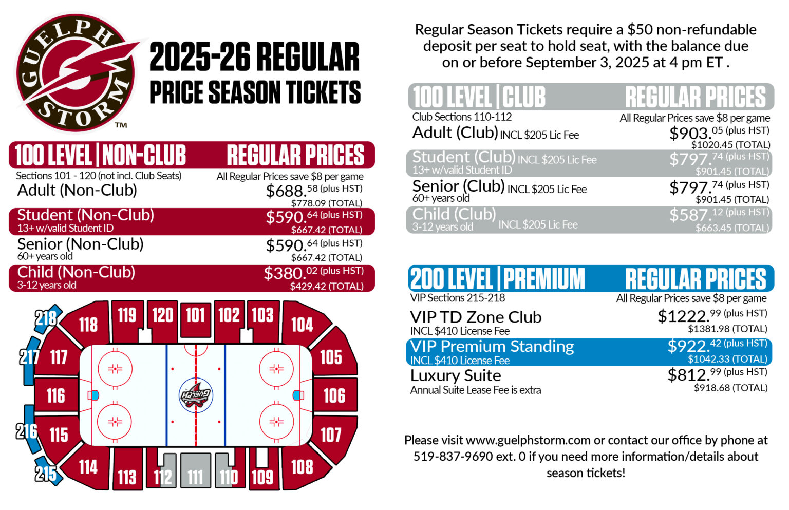2025-26 Season Tickets - Guelph Storm