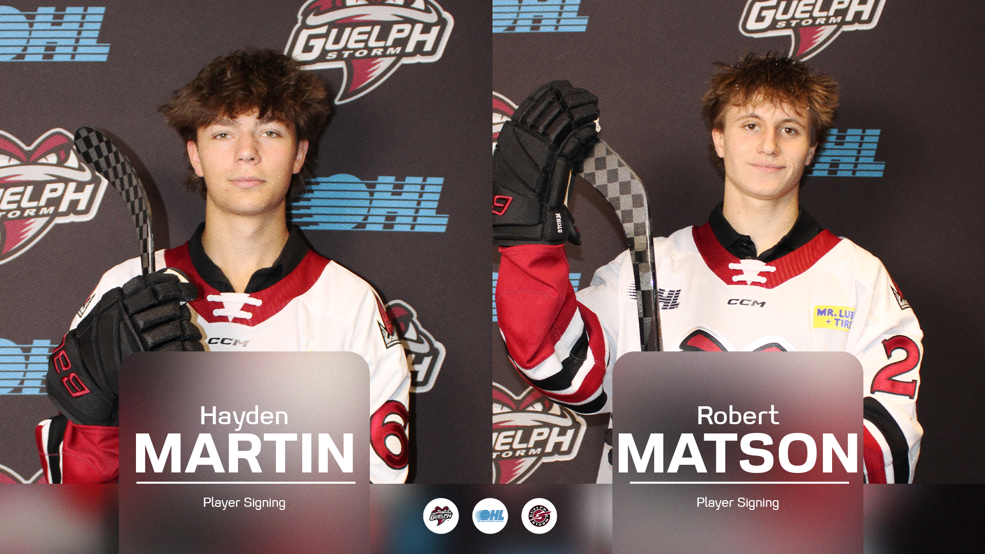 Hayden Martin and Robert Matson commit to Storm - Guelph Storm