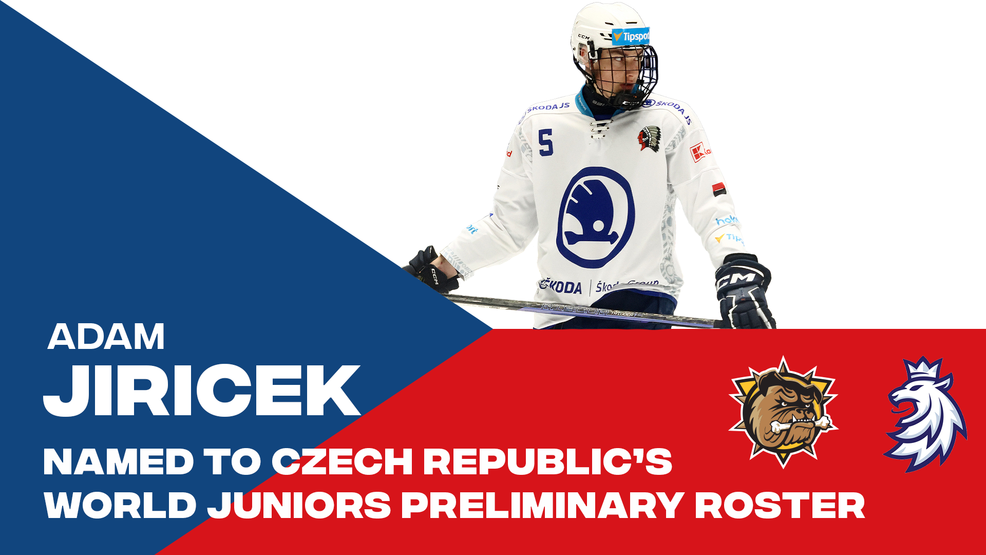 HAMARA & JIRICEK NAMED TO CZECHIA WORLD JUNIORS PRELIMINARY ROSTER - Brantford Bulldogs