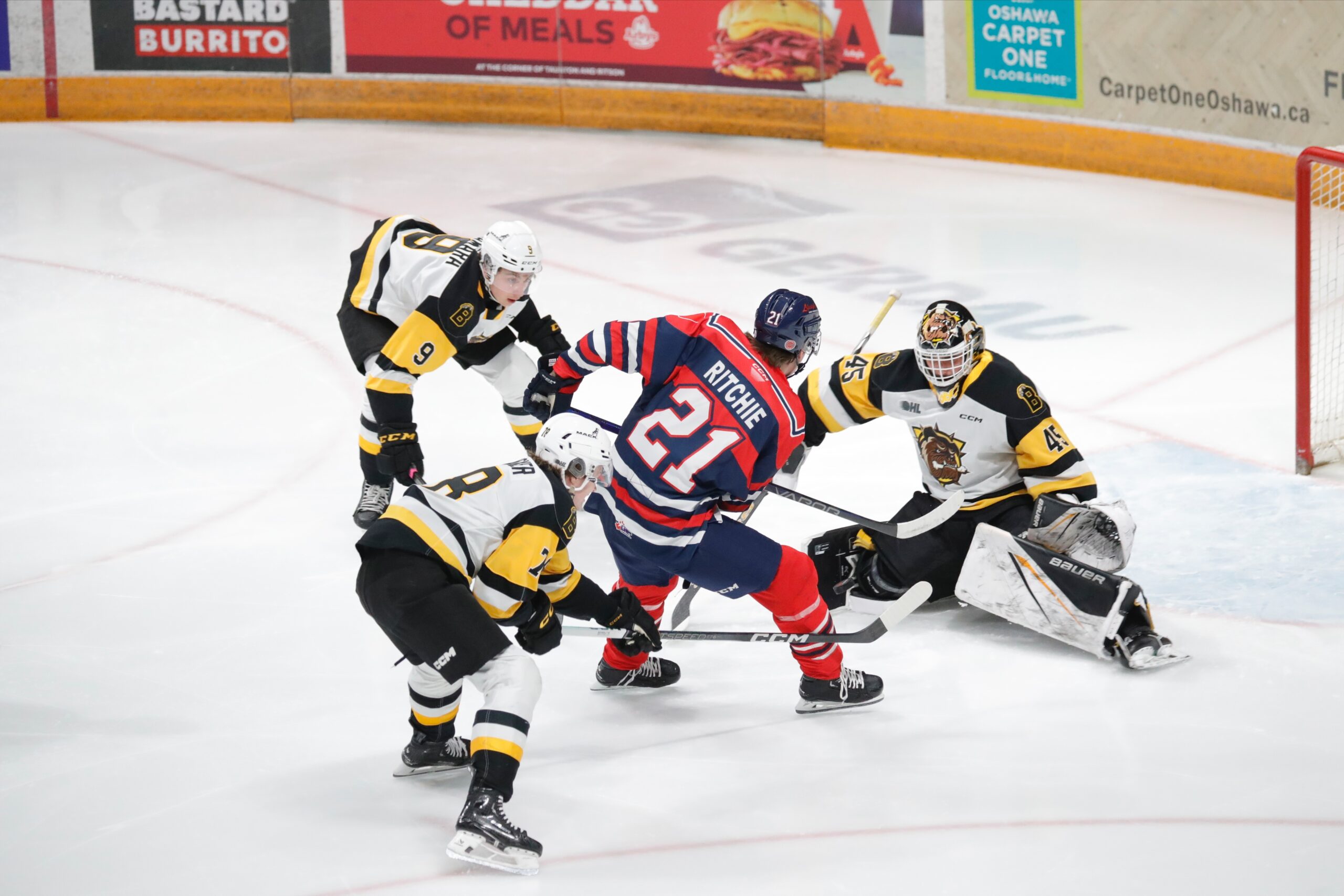 SUNDAY NIGHT TURNS SOUR FOR BULLDOGS IN OSHAWA DEFEAT - Brantford Bulldogs