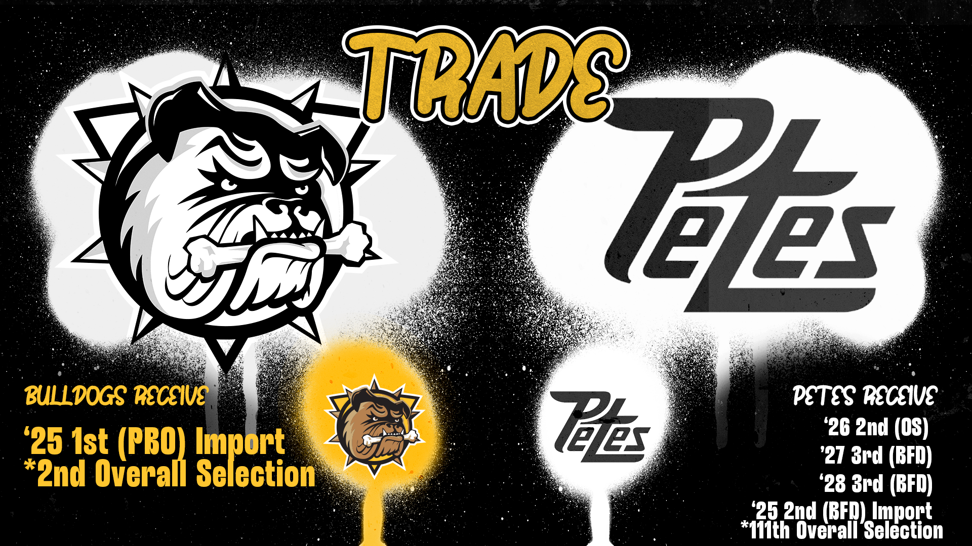 BULLDOGS ACQUIRE 2nd OVERALL SELECTION IN 2025 CHL IMPORT DRAFT ...