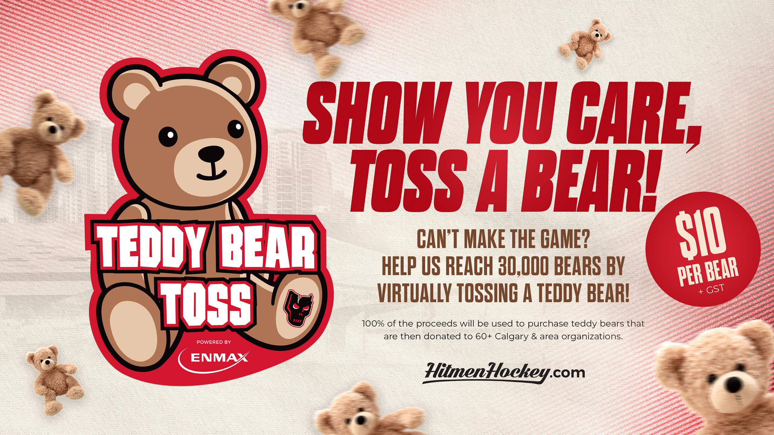 Calgary Hitmen Teddy Bear Toss Powered by ENMAX - Calgary Hitmen