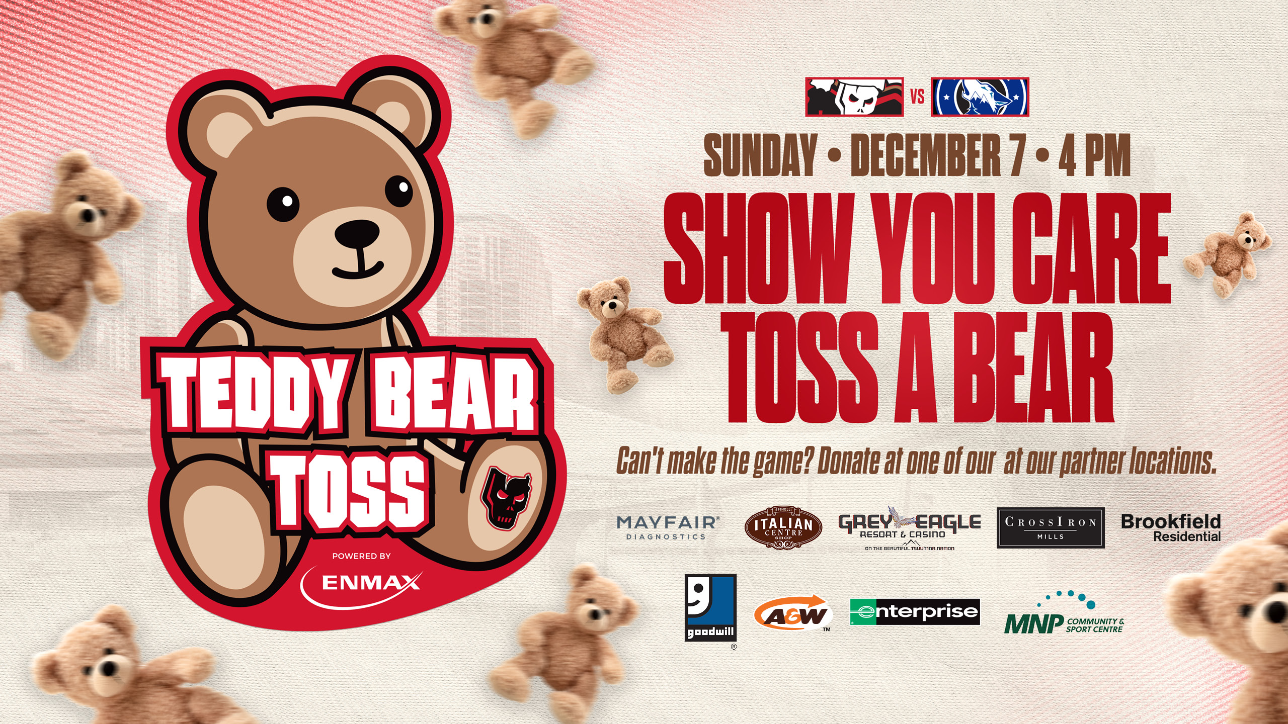 Calgary Hitmen Teddy Bear Toss Powered by ENMAX - Calgary Hitmen