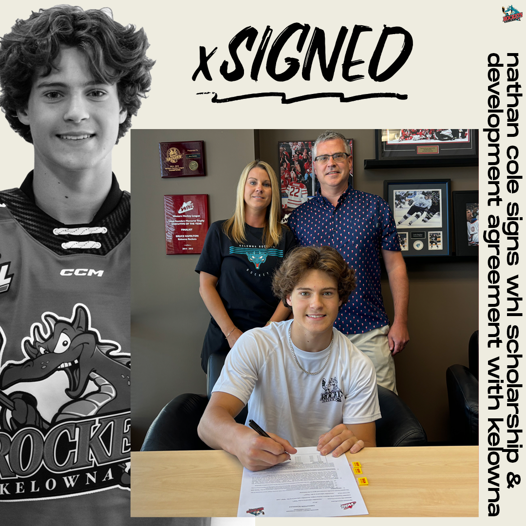 Rockets sign 2024 second-round pick Nathan Cole - Kelowna Rockets