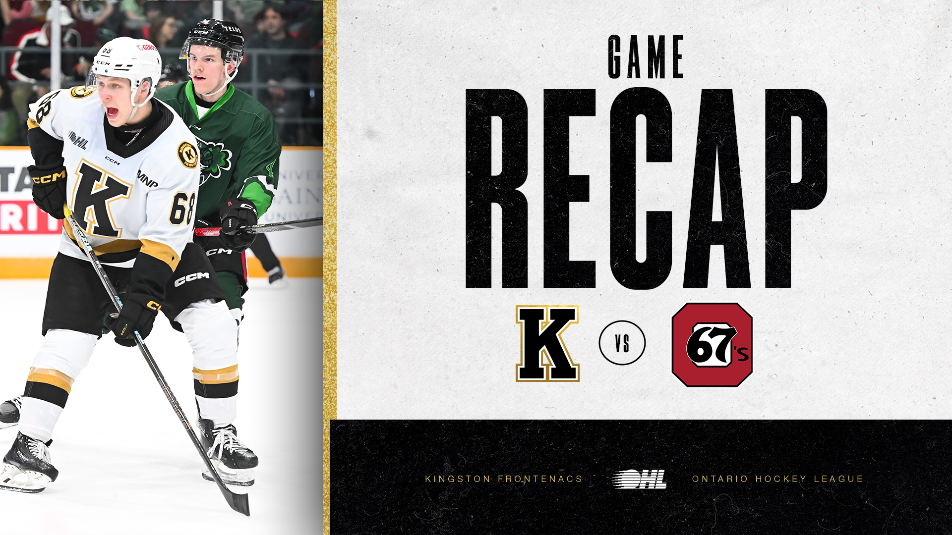 Fronts grab HUGE win in Ottawa Sunday Afternoon - Kingston Frontenacs