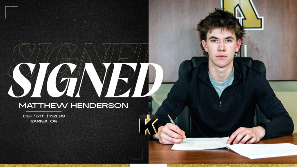 Frontenacs sign 17th overall pick Matthew Henderson to OHL Standard ...