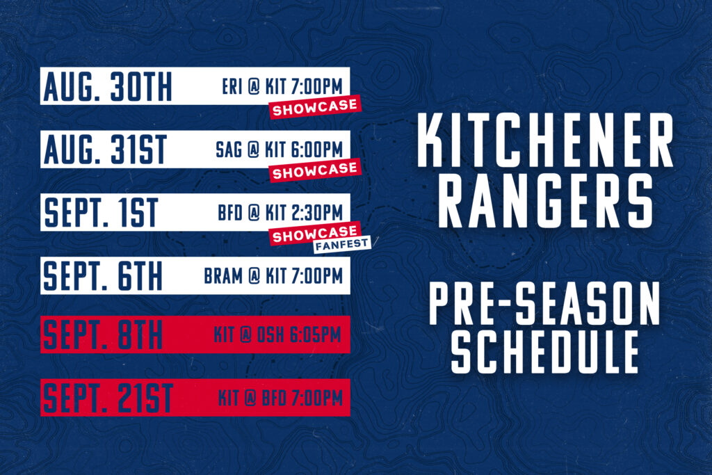 Kitchener Rangers Announce 2024-25 Preseason Schedule and the Return of ...