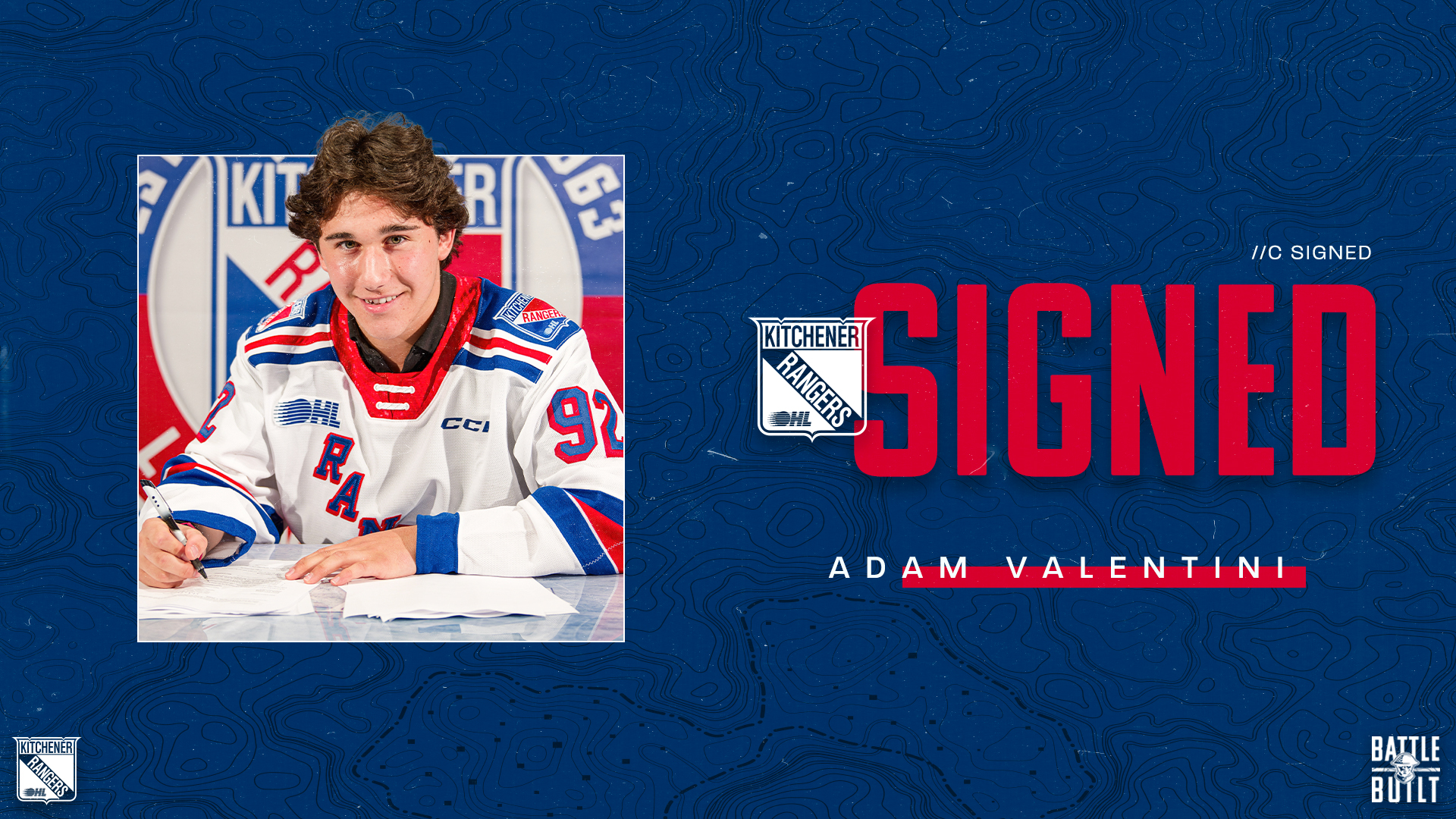 Press Release: Kitchener Rangers Announce Signing of Adam Valentini ...