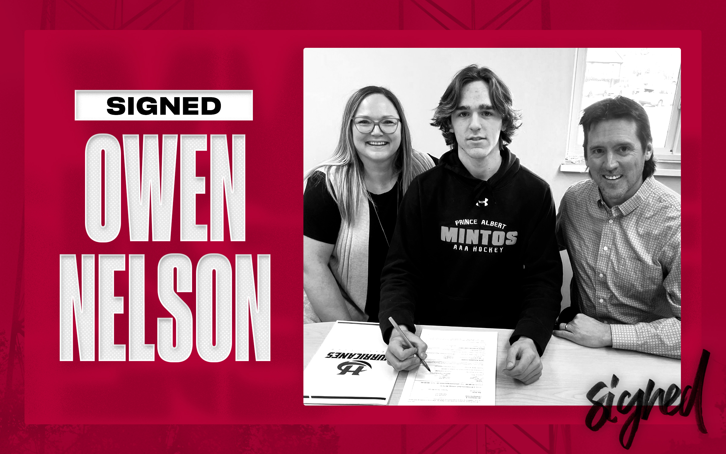 Hurricanes Sign Owen Nelson - Lethbridge Hurricanes