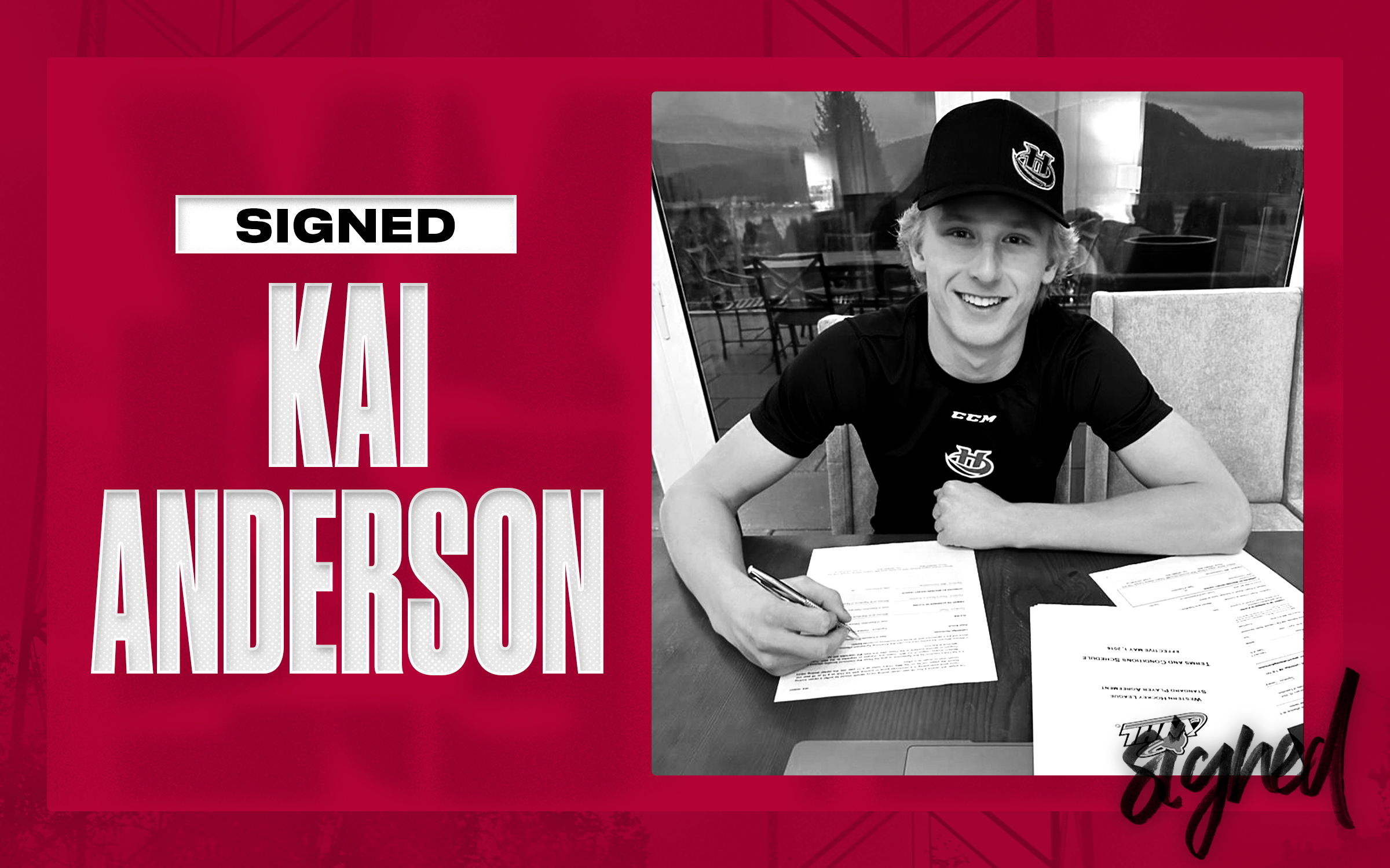 Anderson Signs with Hurricanes - Lethbridge Hurricanes