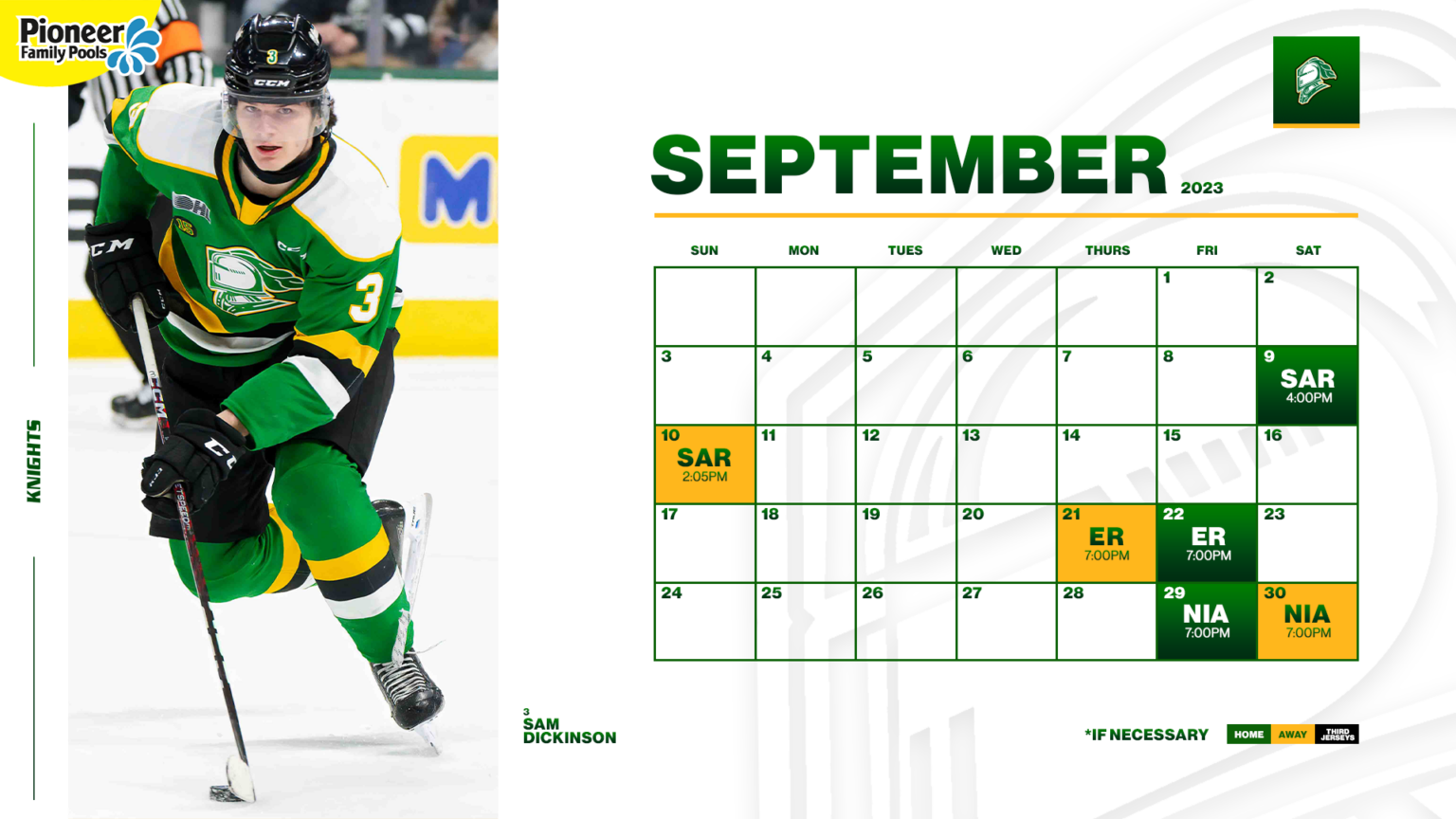 PIONEER POOLS DESKTOP CALENDARS - London Knights