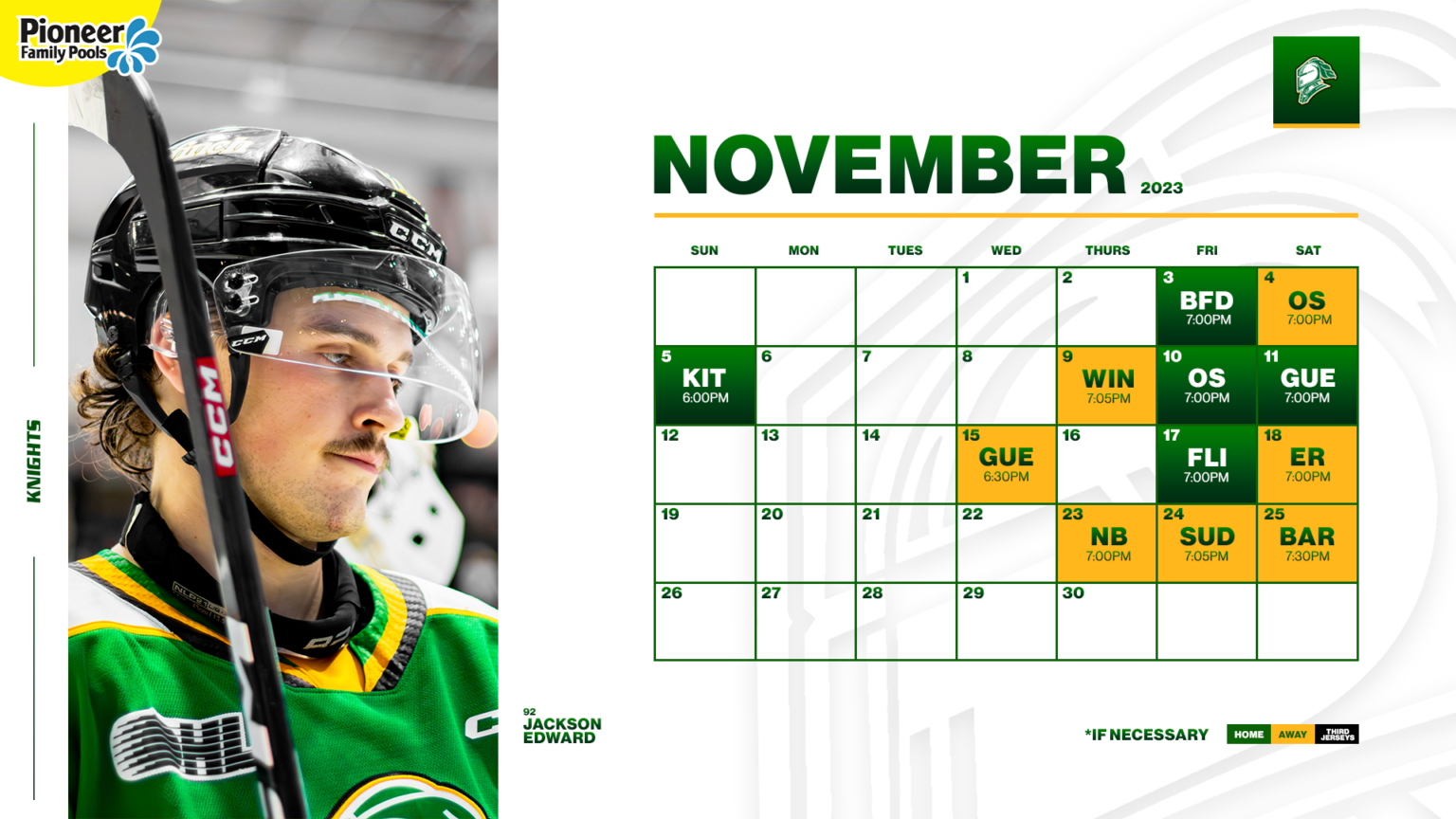 PIONEER POOLS DESKTOP CALENDARS - London Knights