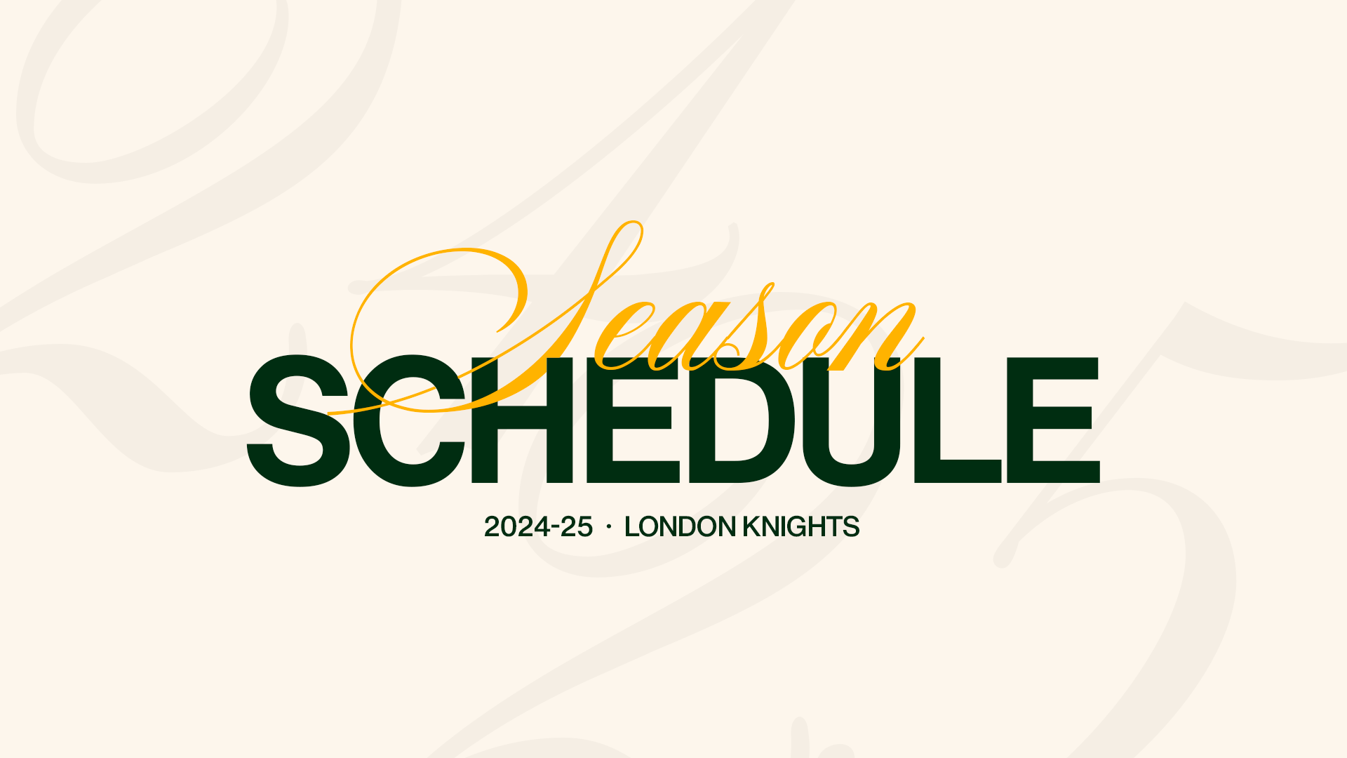 OHL ANNOUNCES 2024/25 REGULAR SEASON SCHEDULE - London Knights