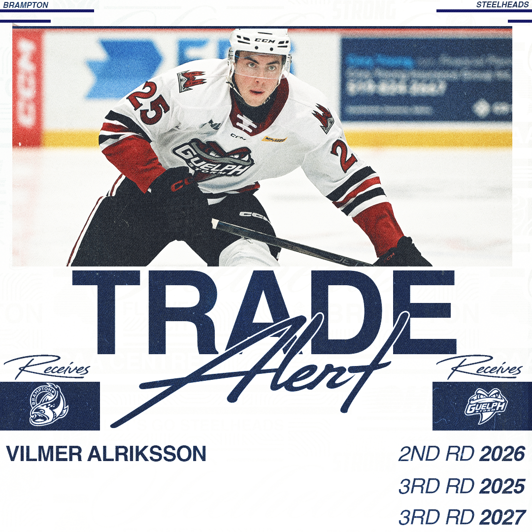 THE STEELHEADS ACQUIRE VILMER ALRIKSSON FROM THE GUELPH STORM ...