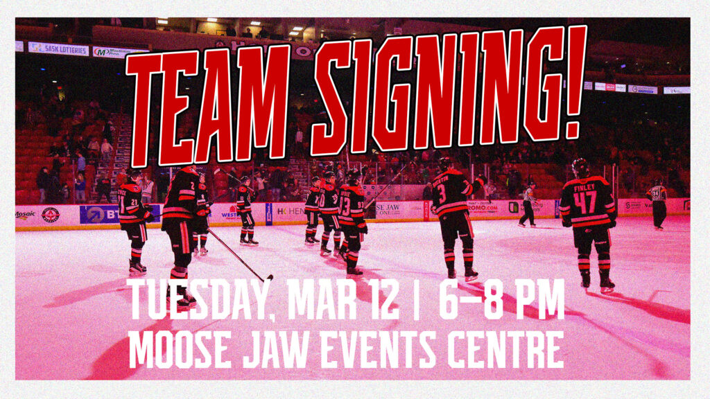 Team Signing Event on Tuesday at the Hangar - Moose Jaw Warriors
