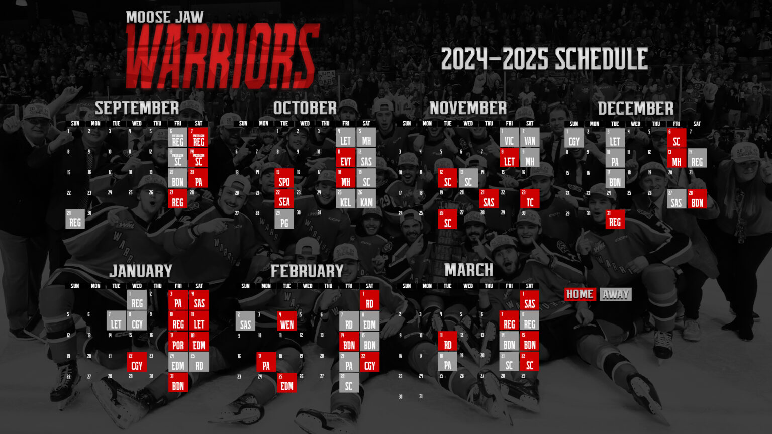 Warriors announce 2024-25 regular season schedule - Moose Jaw Warriors