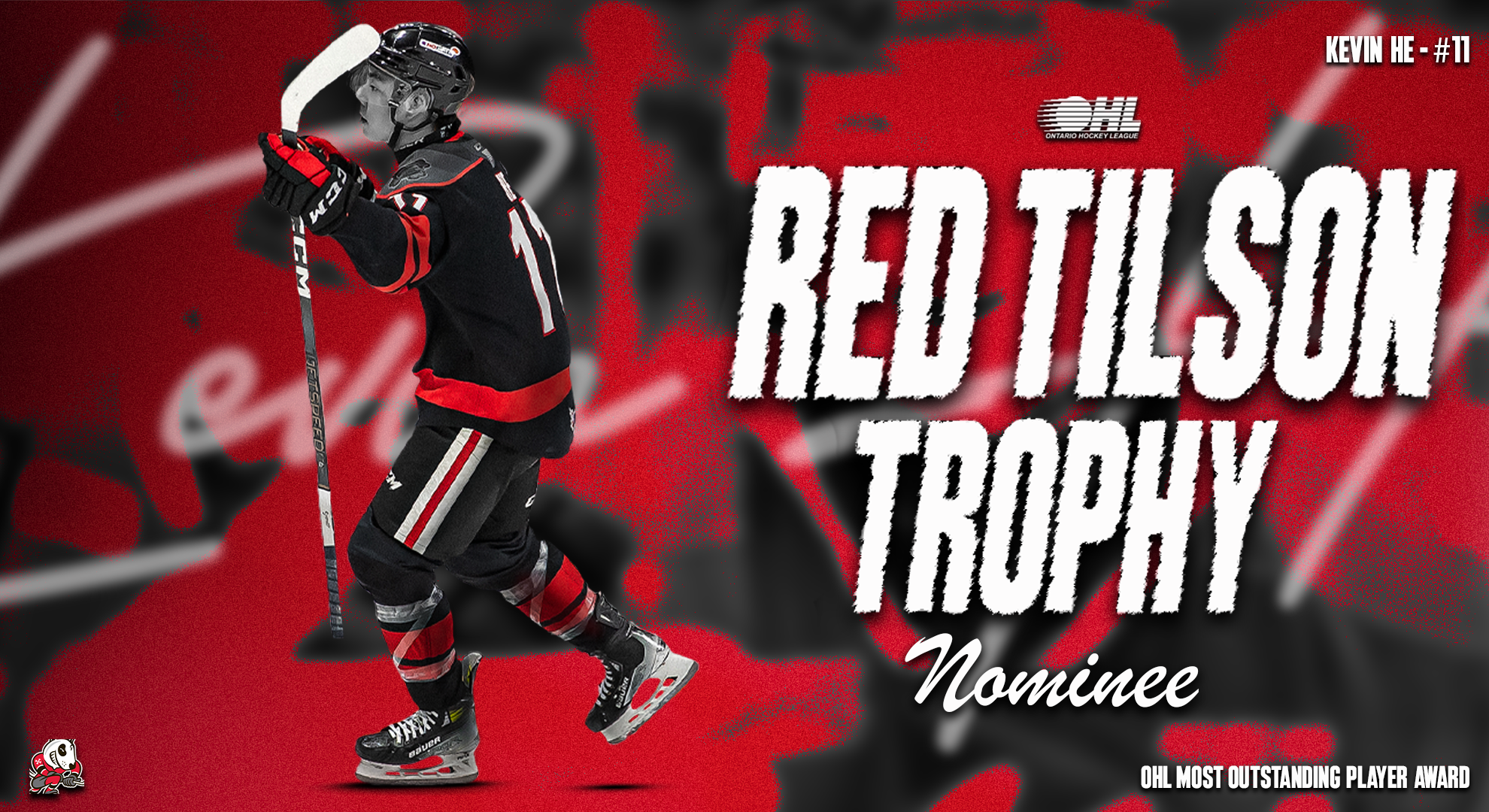 Kevin He Nominated for Red Tilson Trophy - Niagara IceDogs