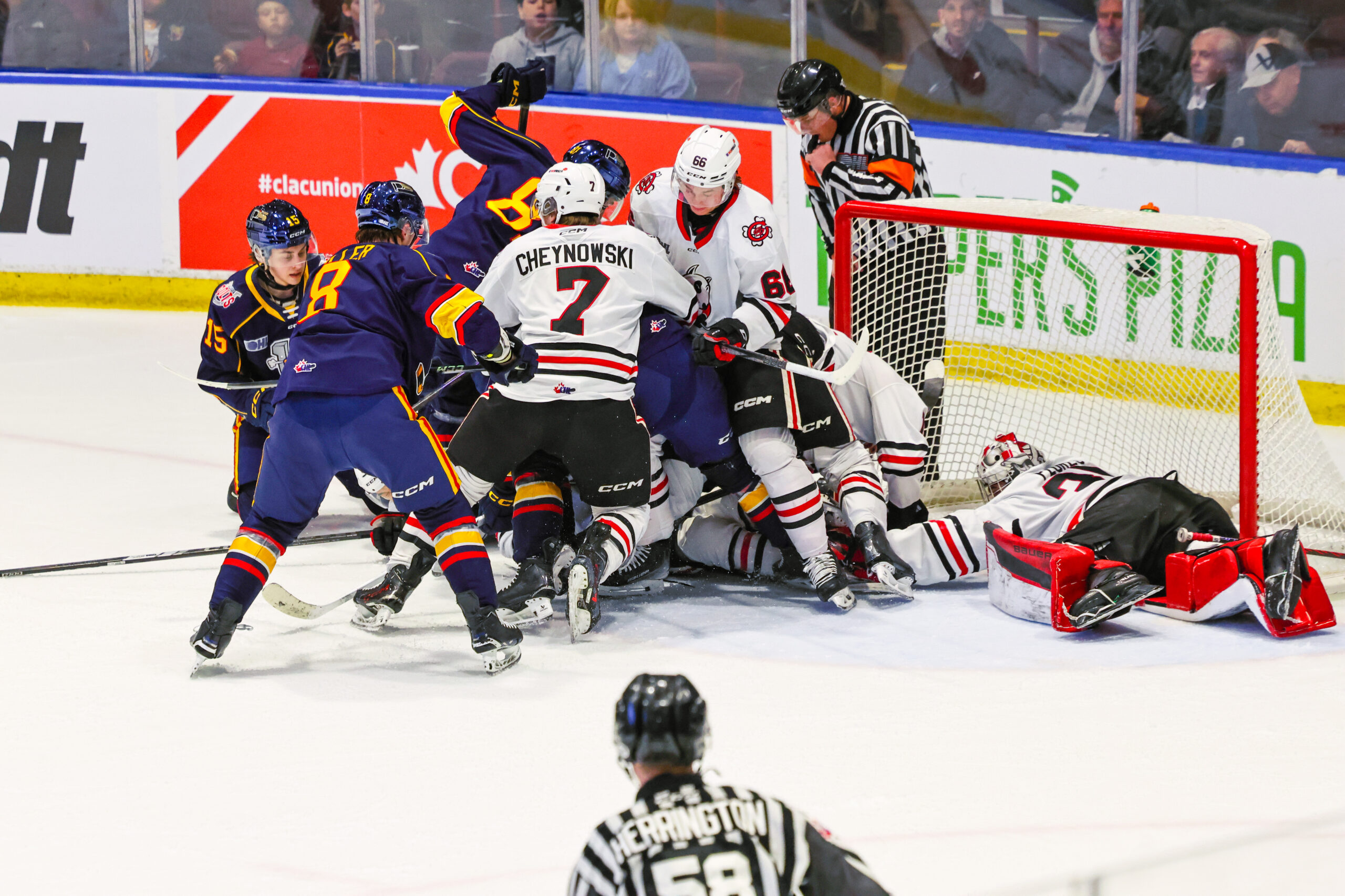 IceDogs Battle Hard in Playoff Opener but Fall in Game One in Barrie - Niagara IceDogs