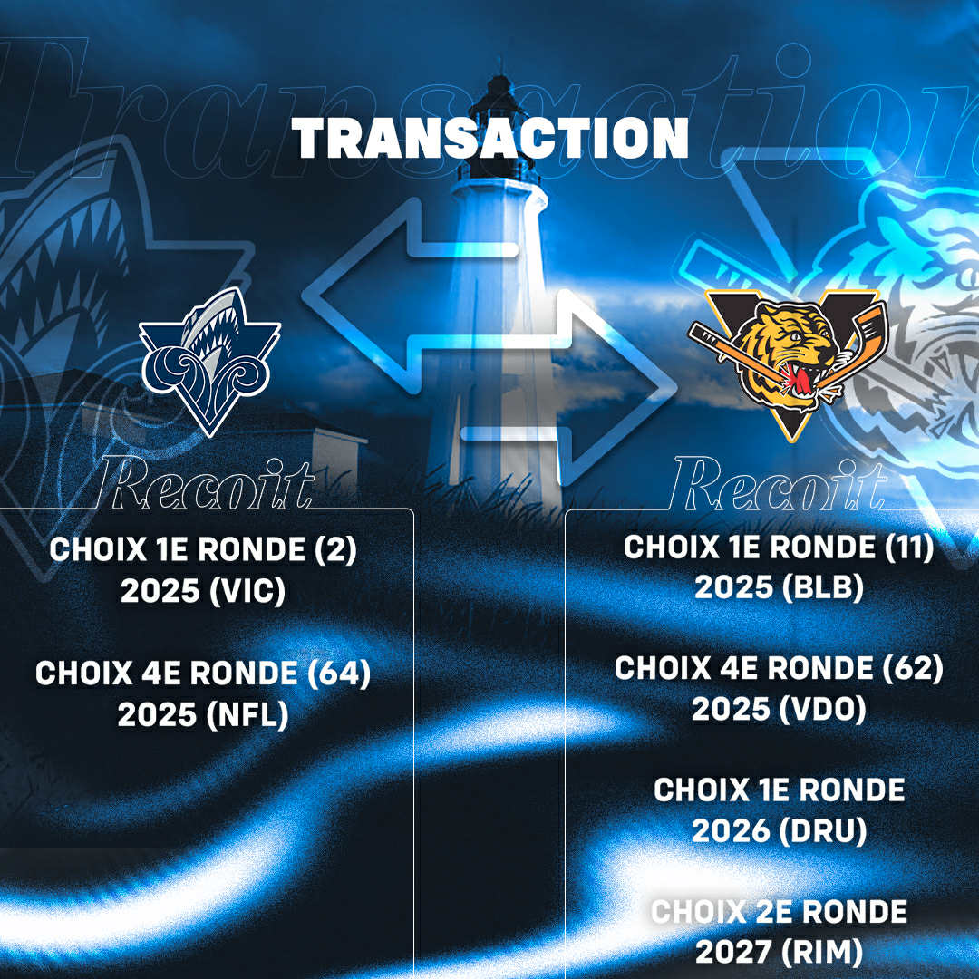 TRANSACTION : L'Océanic met la main sur le 2e choix total du repêchage ...