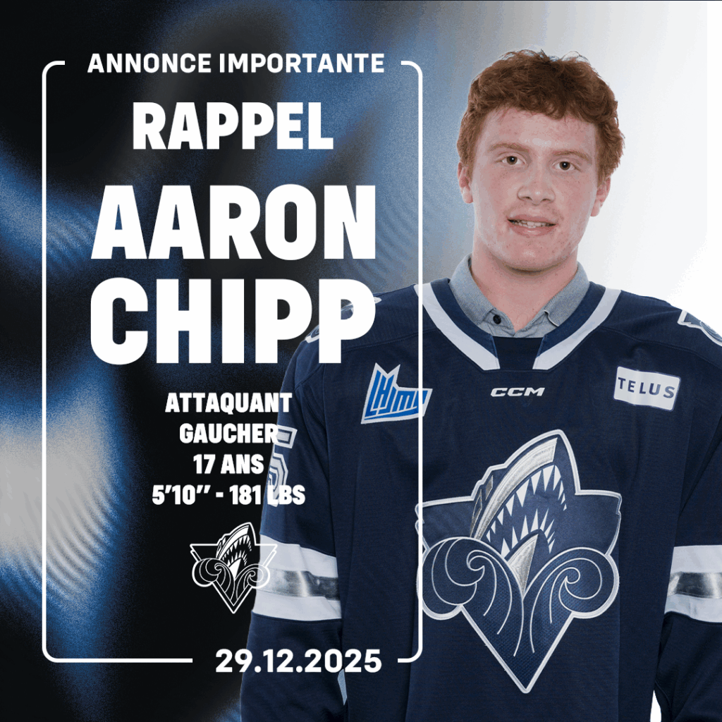 L’Océanic de Rimouski annonce aujourd’hui le rappel de deux attaquants ...