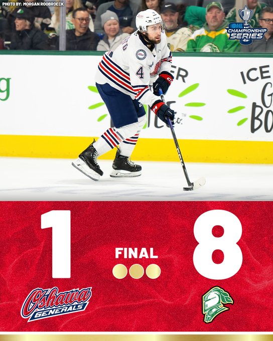 OHL Championship Series Game 1: Generals fall to Knights in Game One ...