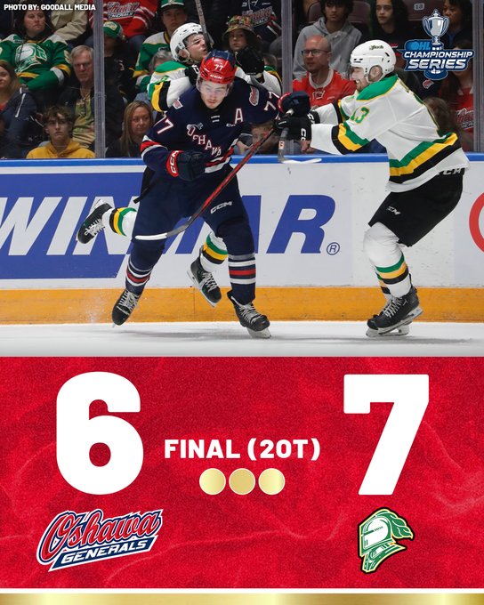 OHL Championship Series Game 3: Knights override double OT at the TCC ...