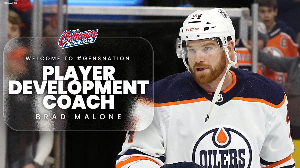 Generals add Brad Malone to coaching staff - Oshawa Generals