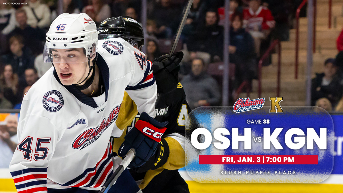 Generals head east to take on Kingston - Oshawa Generals