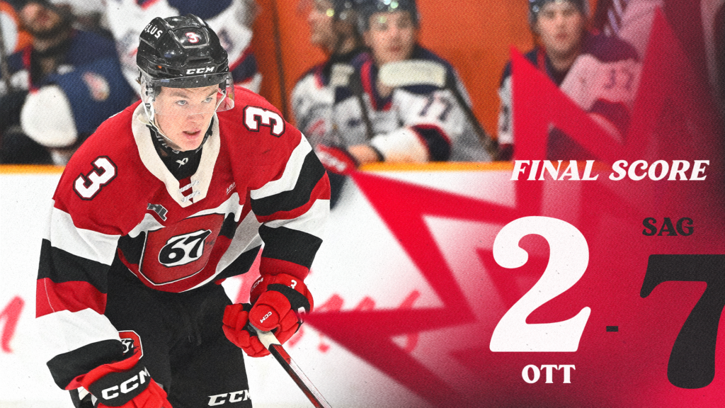 Ottawa 67's Fall to Saginaw Spirit 7-2, Parekh Nets Hat Trick - BVM Sports